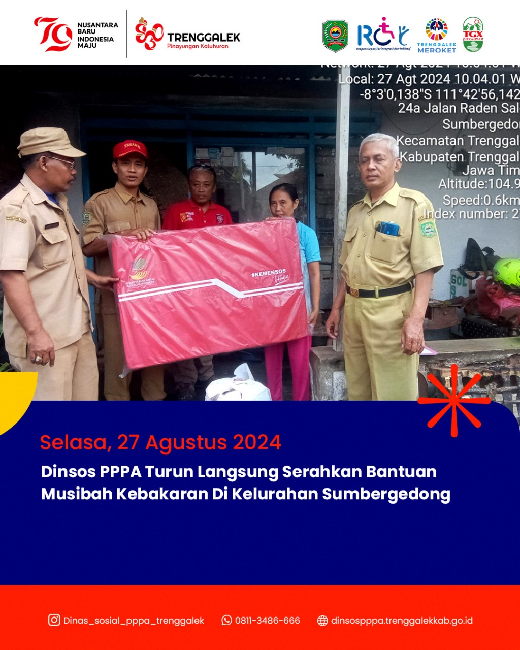 Dinas Sosial PPPA Kabupaten Trenggalek Telah Memberikan Bantuan Kepada Keluarga yang Menjadi ...