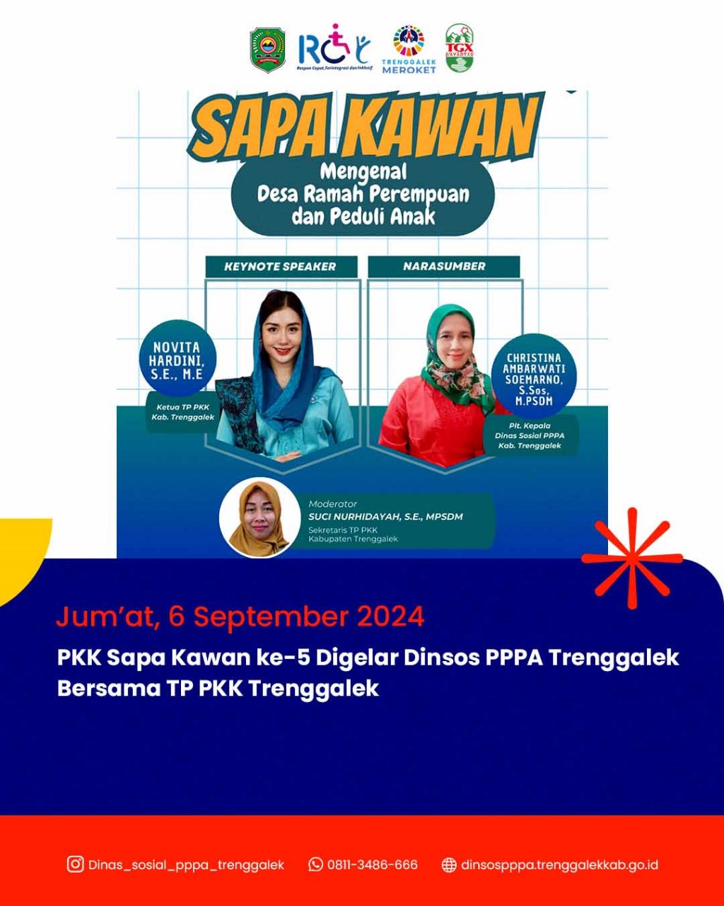 Dinas Sosial PPPA Kabupaten Trenggalek bekerja sama dengan PKK SAPA KAWAN KE 5 - Dinas Sosial ...