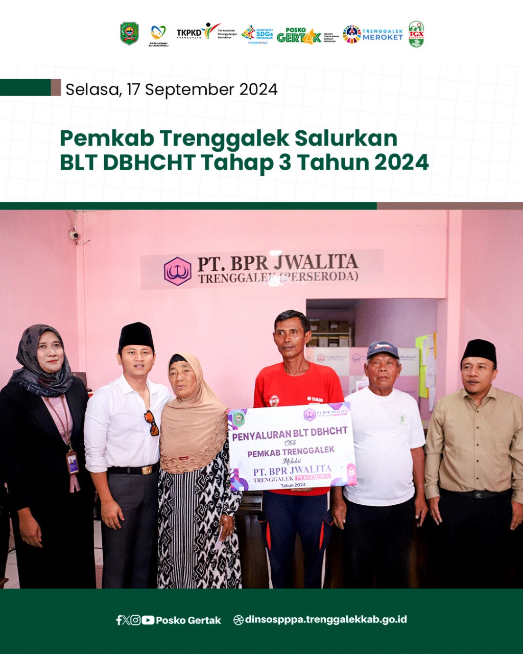 Pemerintah Kabupaten Trenggalek melalui Dinas Sosial PPPA Kabupaten Trenggalek Bersama BPR ...