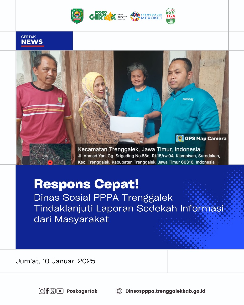 Respon Cepat Dinas Sosial Pemberdayaan Perempuan dan Perlindungan Anak (PPPA) Kabupaten ...