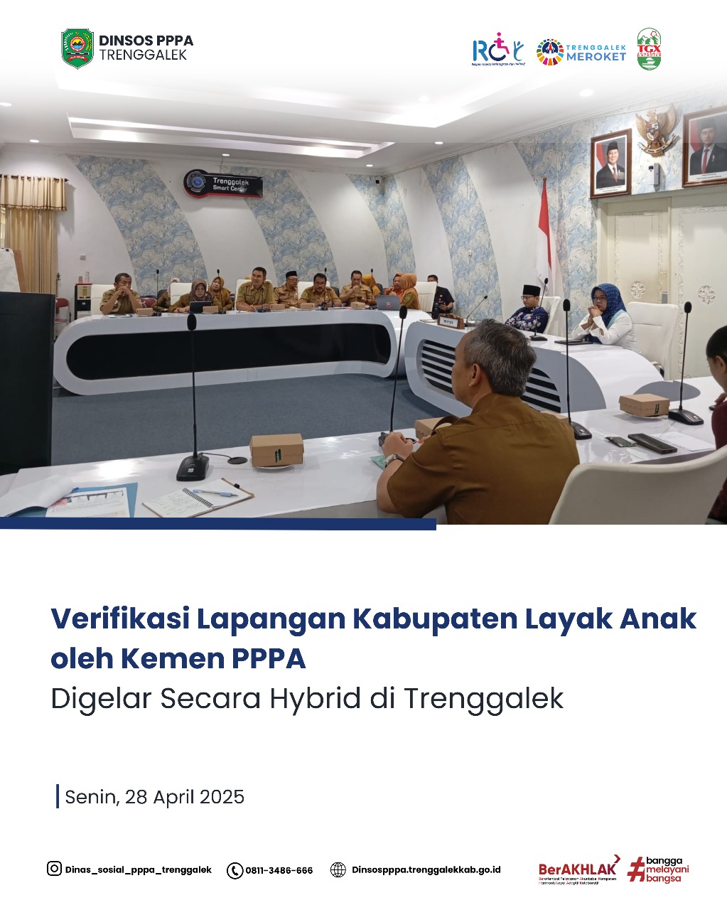 Verifikasi Lapangan Kabupaten Layak Anak oleh Kemen PPPA RI Digelar Secara Hybrid di Trenggalek ...